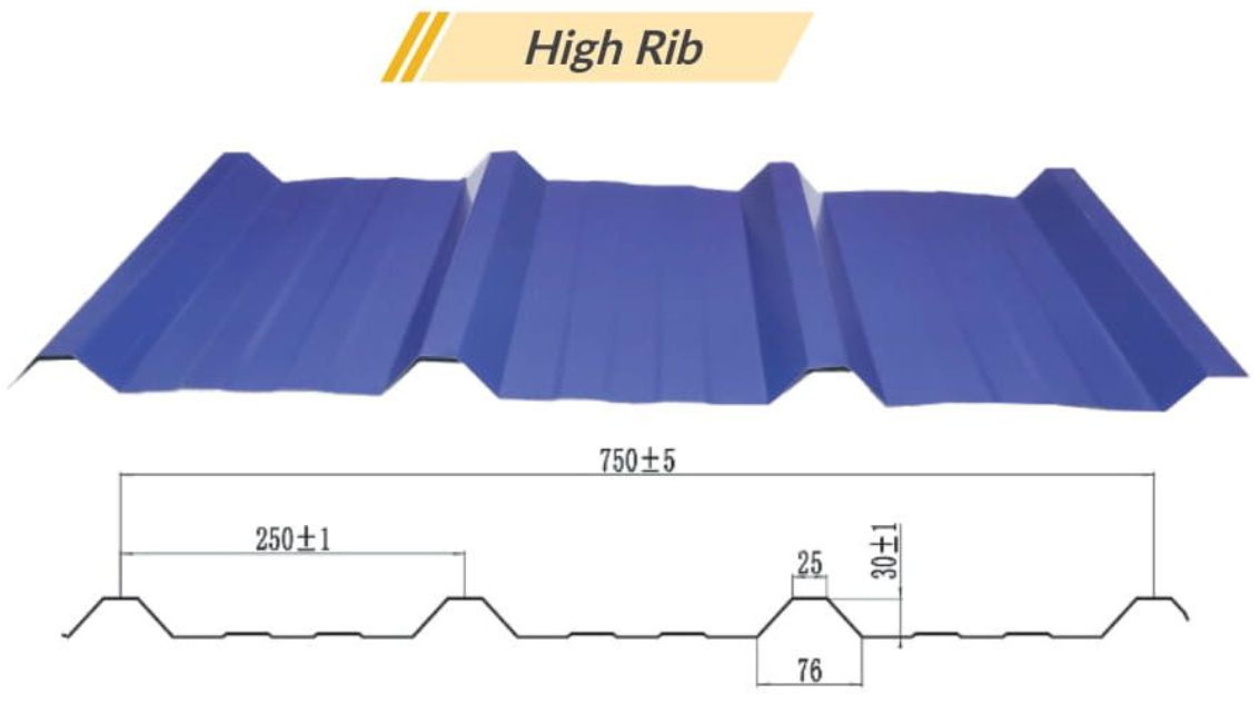HIGH RIB METAL ROOFING - Mingu International Trading (541186V)